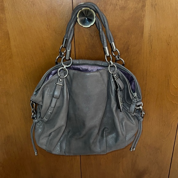 Coach | Bags | Coach Grey Suede Purse | Poshmark